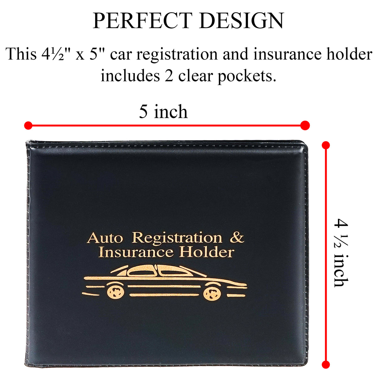 Registration and Insurance Card Holder - 2 Pack with EZ Pass Mounting ...