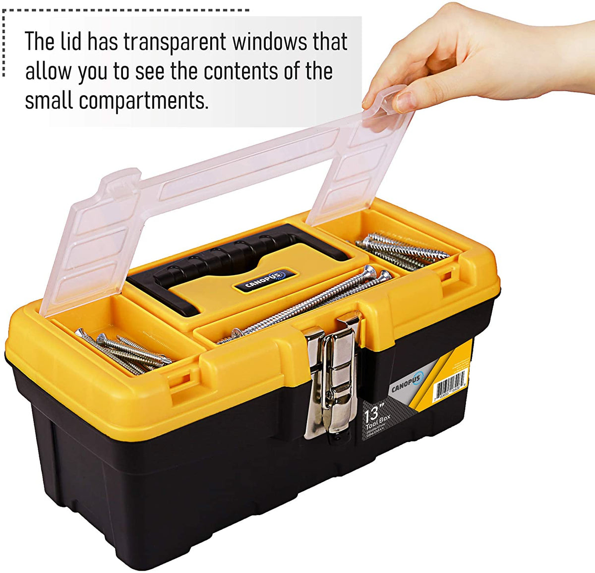 CANOPUS Plastic Tool Box, 13 inch Portable Tool Box – KipTip.com